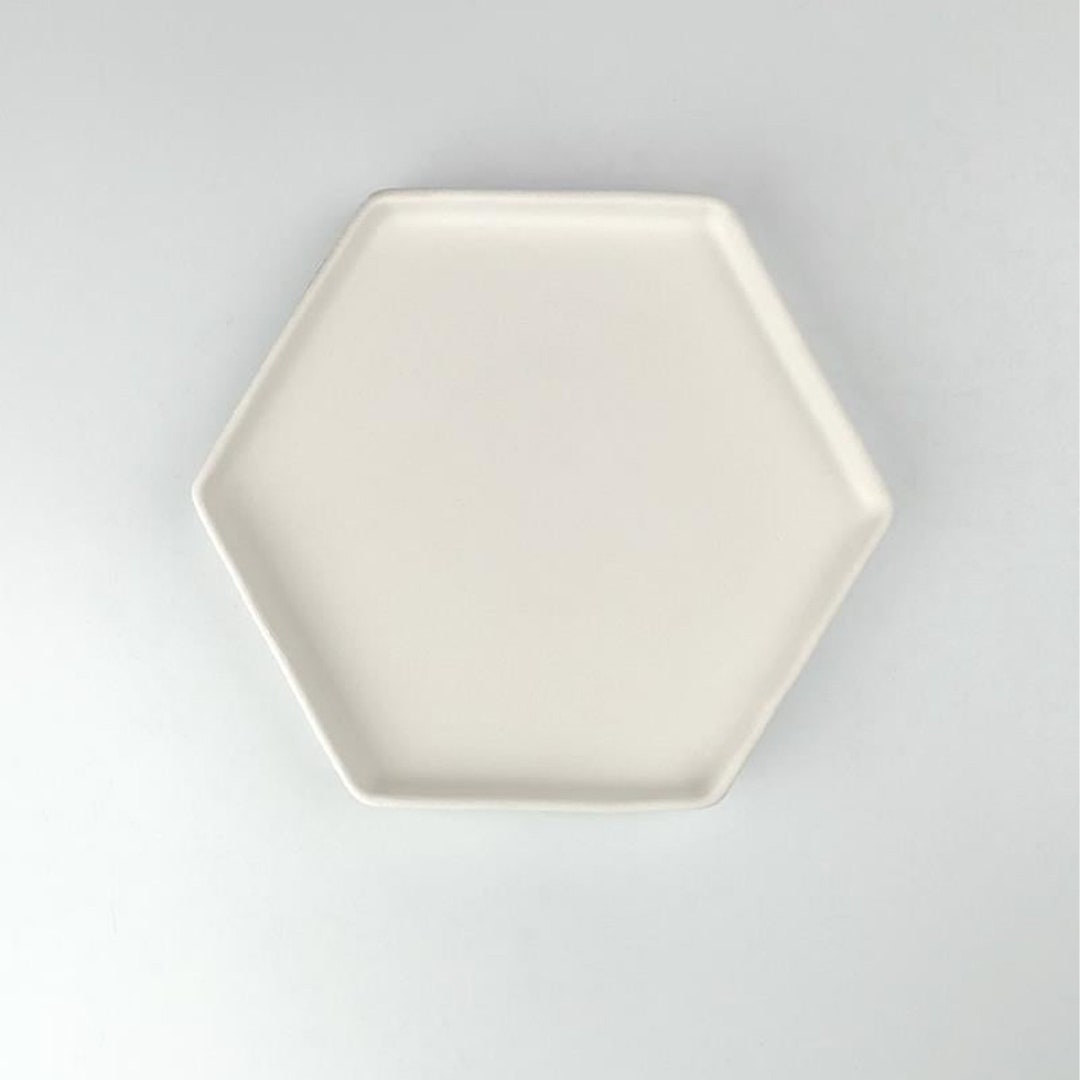 Hexagonal Plate Ceramic Bisque , Ceramic Raw Bisquit, Craft Supply ...