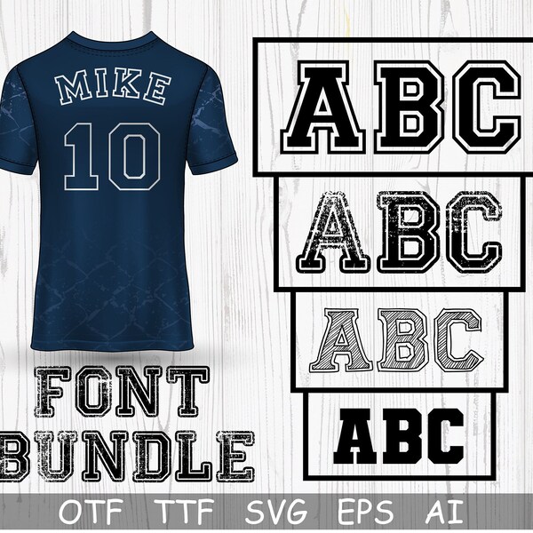 Varsity Font - Etsy