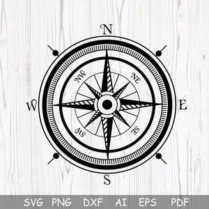 Compass Rose Svg, Nautical Compass Svg, Nautical Compass Cricut ...