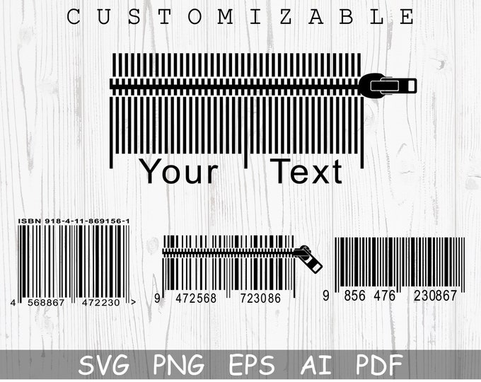 Barcode Svg Png Dxf, Bar Code Clipart, Printable Cut File Cricut ...
