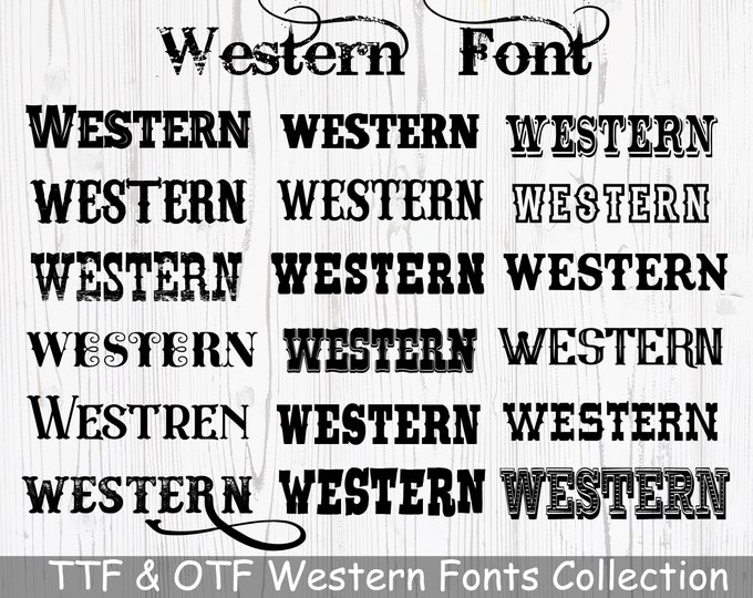WESTERN FONT SVG, Western Alphabet Svg, Western Numbers Svg, Cowboy ...