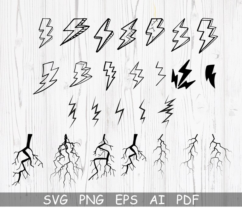 Lightning Strikes Svg Lightning Svg Bundle Lightning Cut - Etsy
