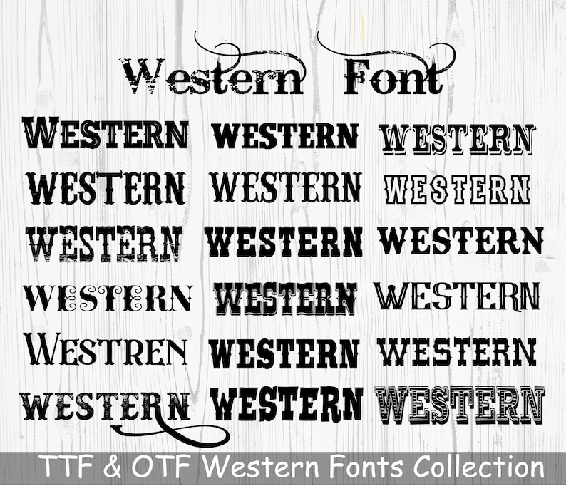 Western Font Western Fonts Collection Cowboy Font Cowboy - Etsy