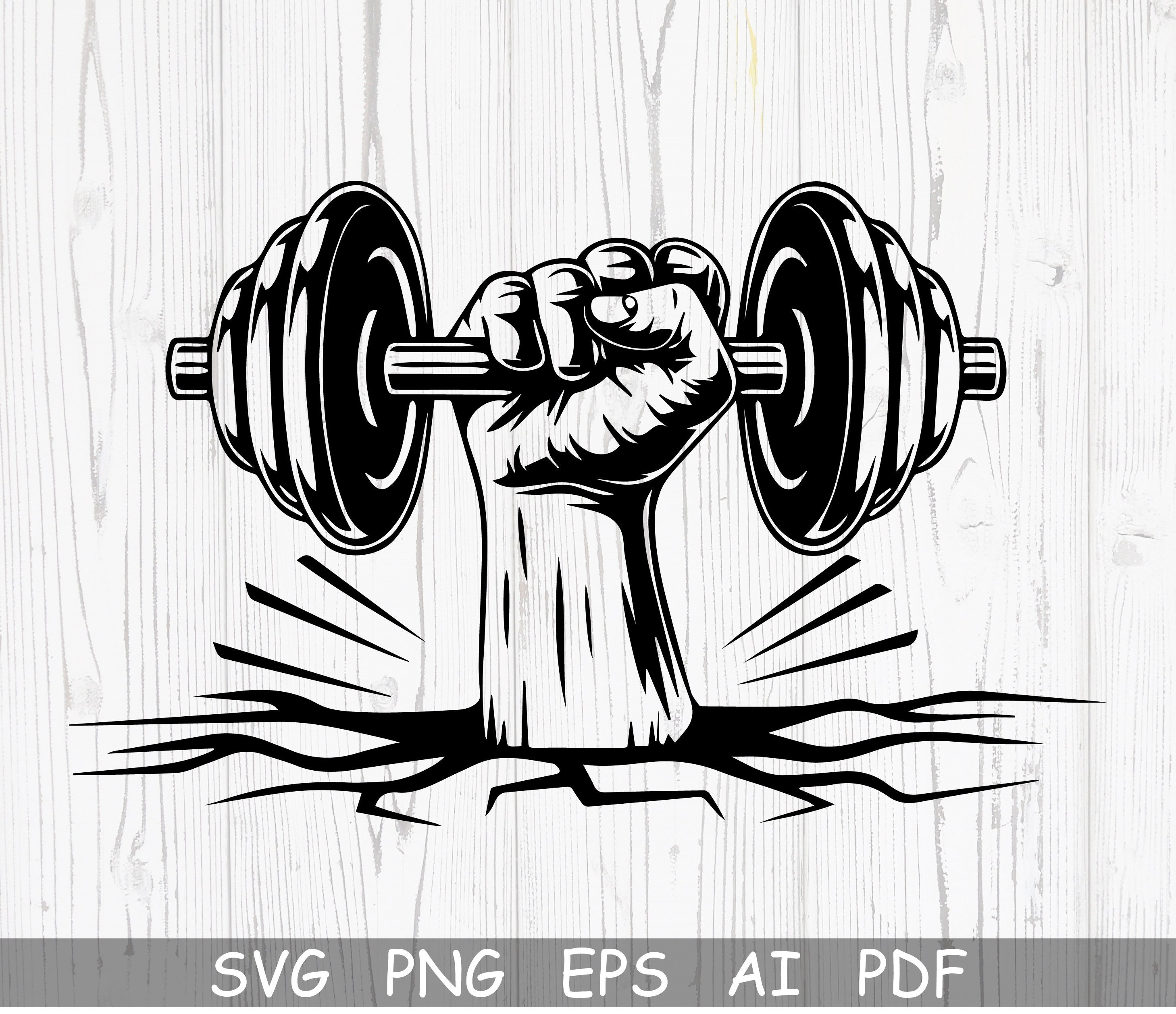 Dumbbell Svg Barbell Svg Dumbbell Cut Files for Cricut - Etsy