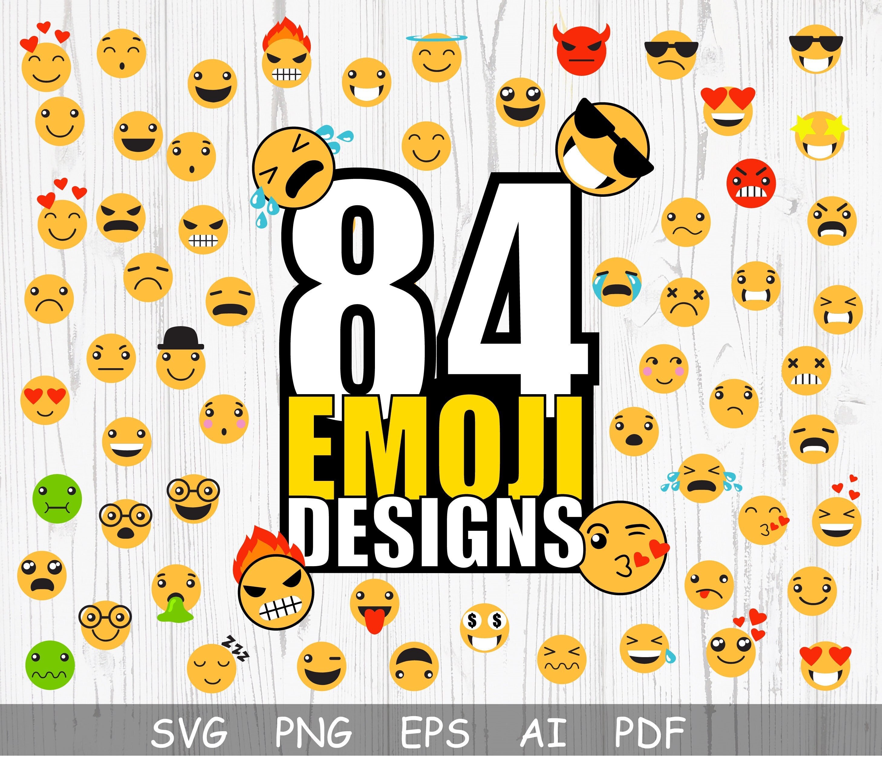 84 Emoji Svg Emoji Collection Svg Emoji Svg Filesemoji Etsy | Images ...