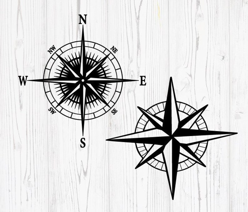 Compass Svg Compass Cut Files for Cricut Compass Rose Svg | Etsy UK