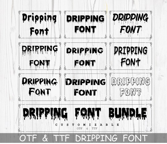Drip Font Blood Font OTF & TTF Dripping Fonts Installable | Etsy Australia