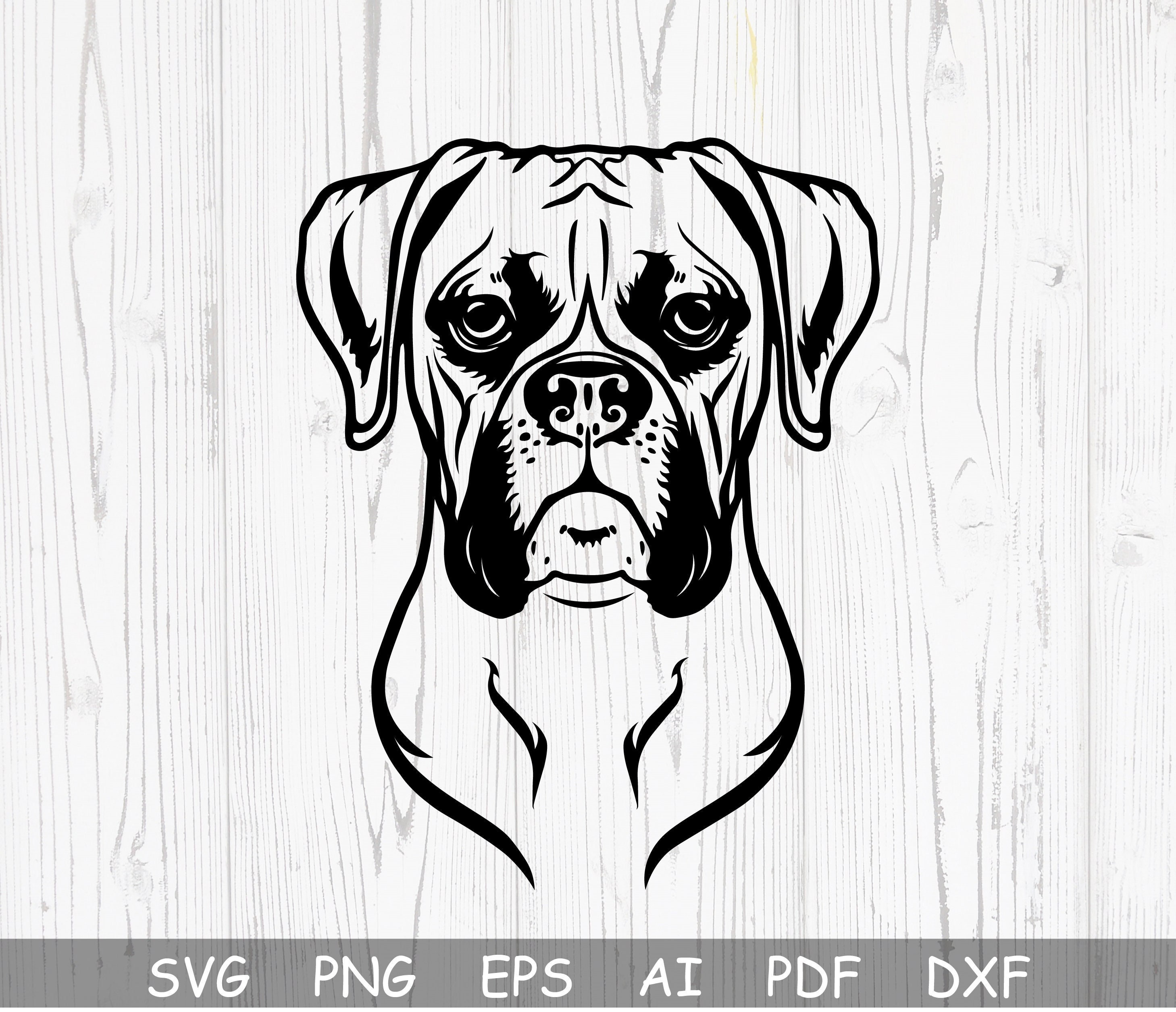 Boxer Svg Dog Cut File for Cricut Puppy Svg Boxer - Etsy