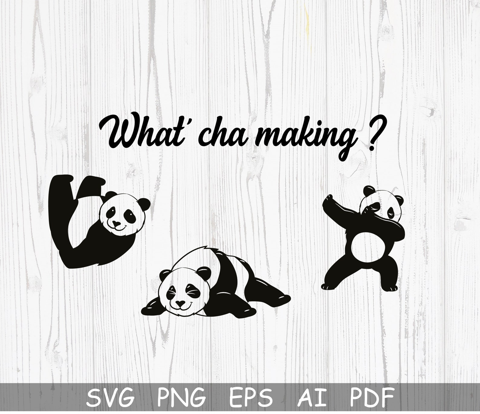 What Cha Making Svg Stages of Crafting Svg Panda Svg What | Etsy