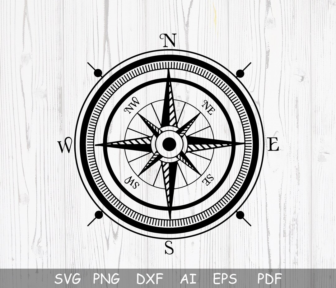 Compass Rose Svg, Nautical Compass Svg, Nautical Compass Cricut ...