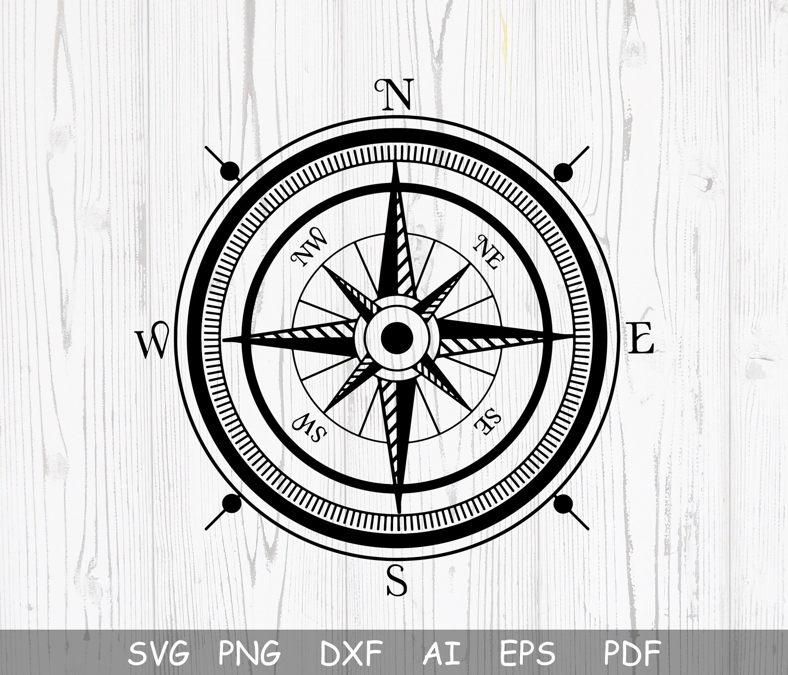 Compass Rose Svg Nautical Compass Svg Nautical Compass Etsy