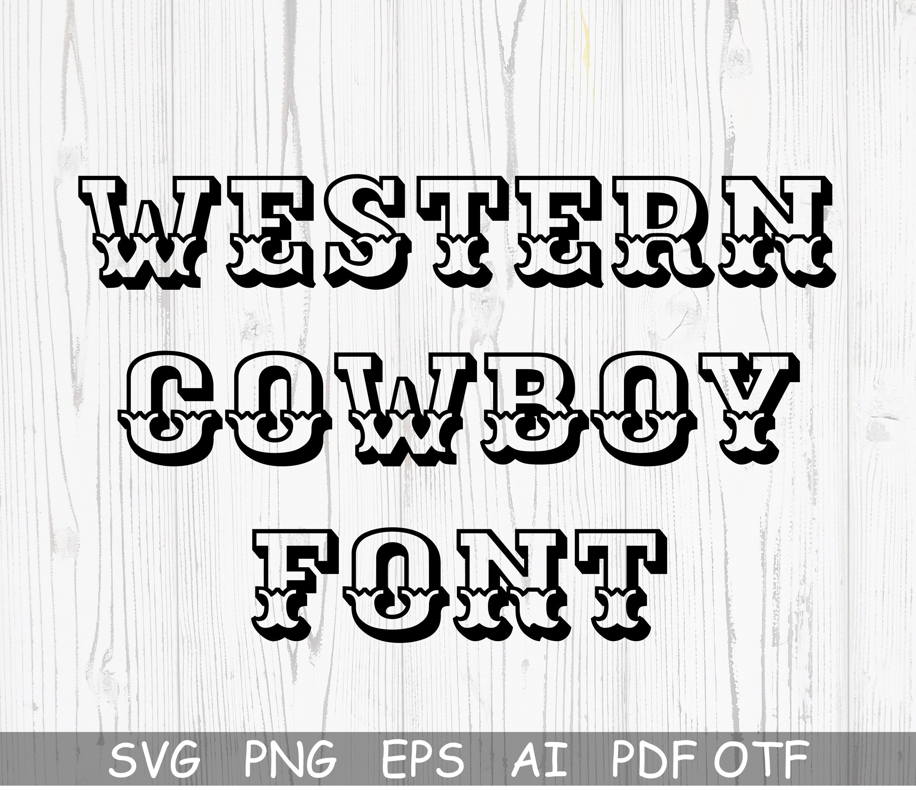 Western Font Svg Cowboy Font SVG Alphabet Font Svg Rodeo | Etsy Canada