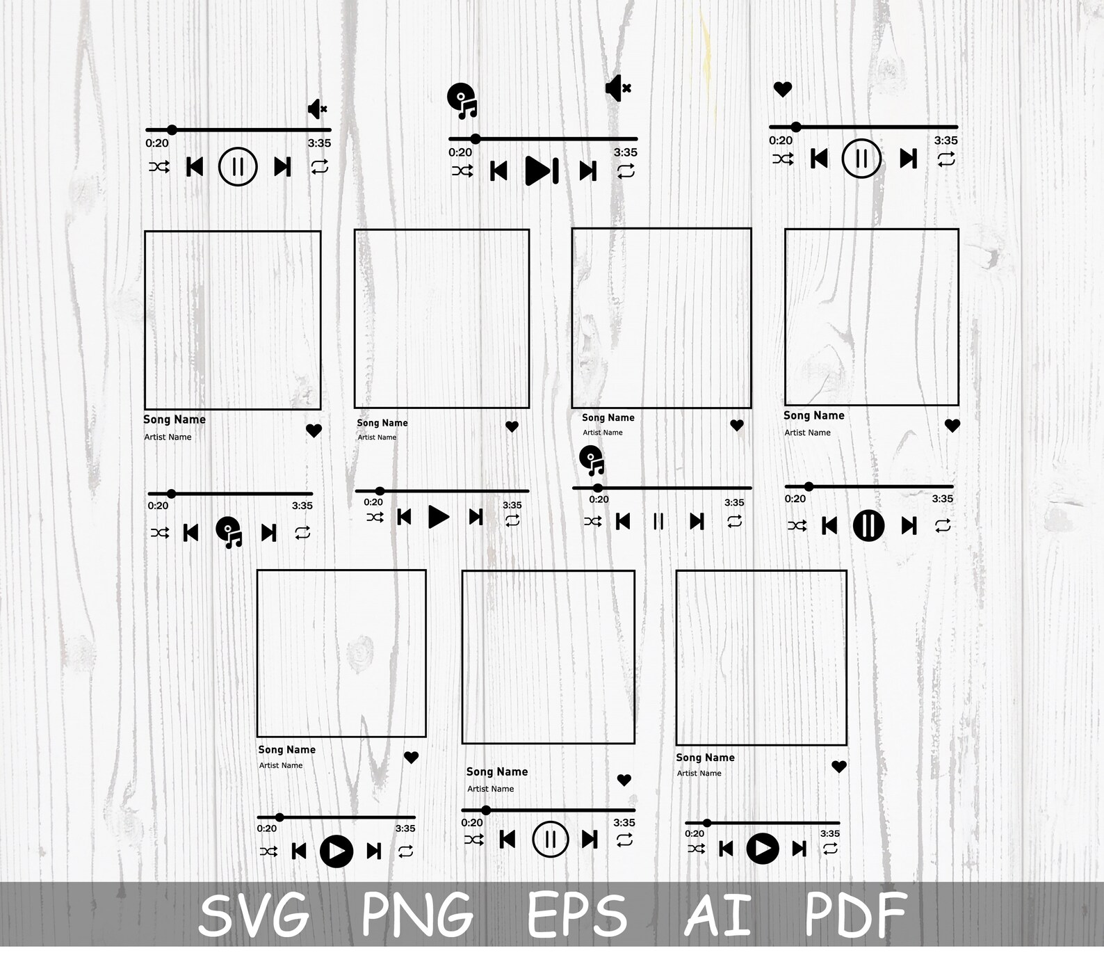 Music Player Svg Acrylic Song Art Glass Music Player Svg - Etsy