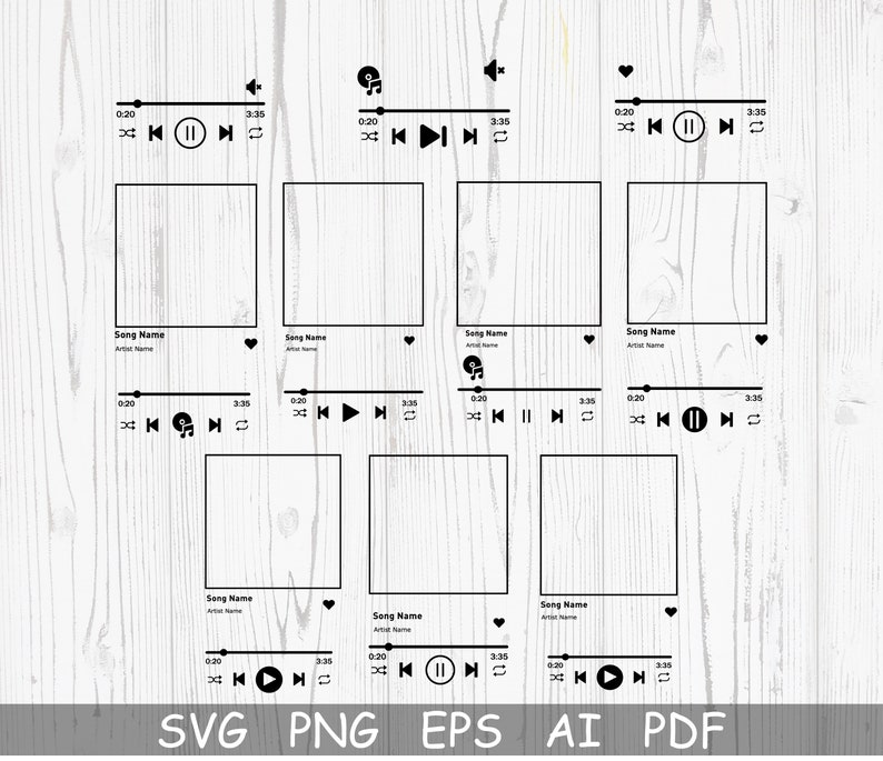 Music Player Svg, Acrylic Song Art, Glass Music Player Svg, Play ...