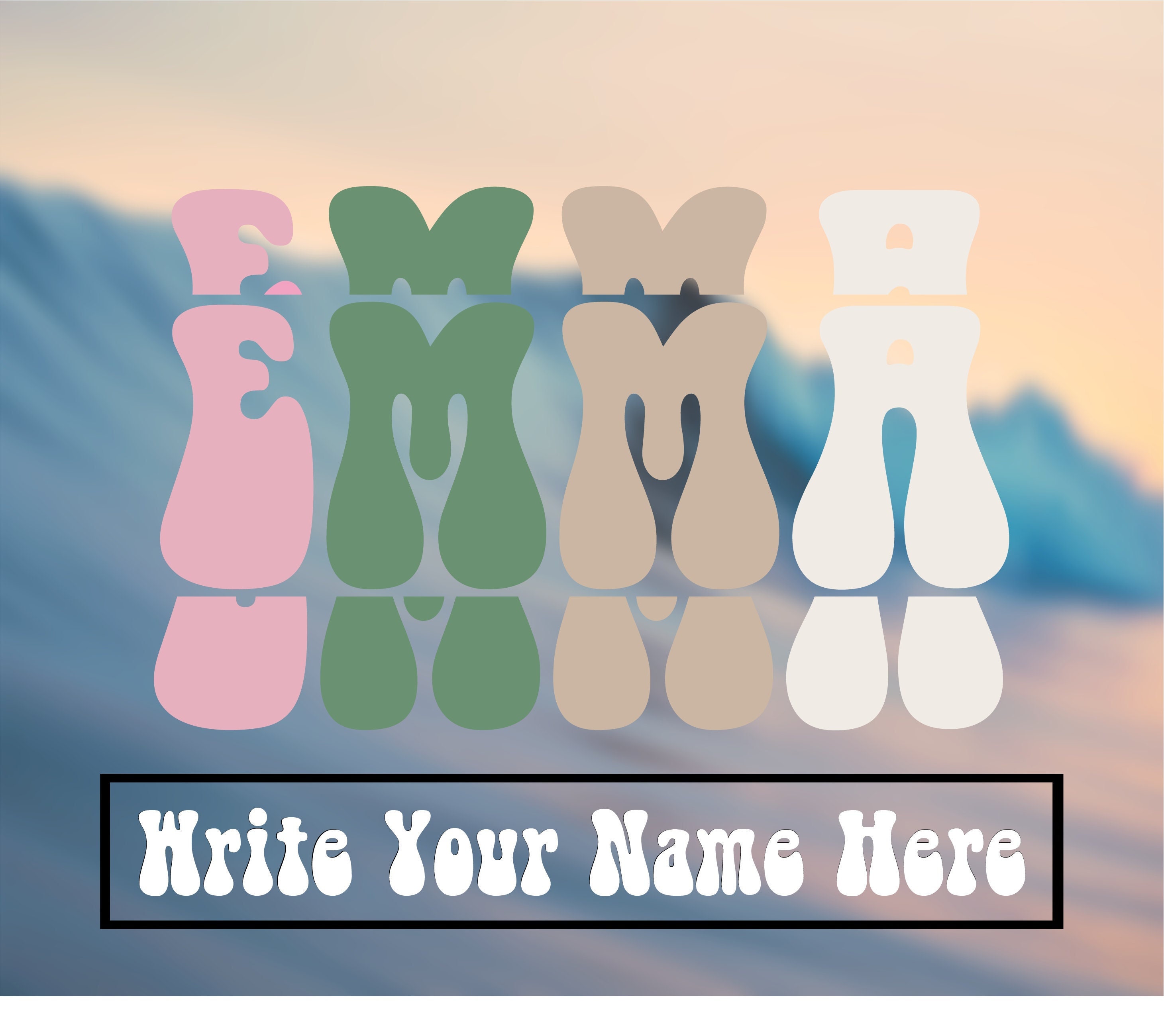 Custom Name Svg Png Cut File for Cricut Write Your Name - Etsy