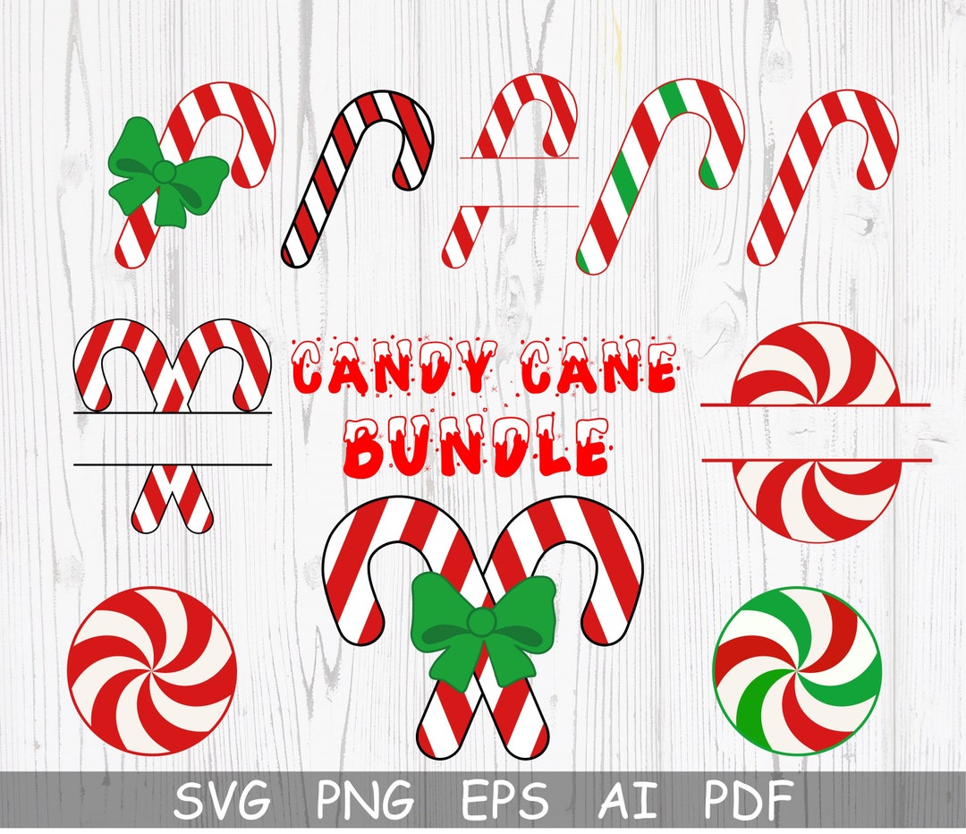 Christmas SVG Clipart,candy Cane SVG, Candy Stick Svg, Candy Canes ...