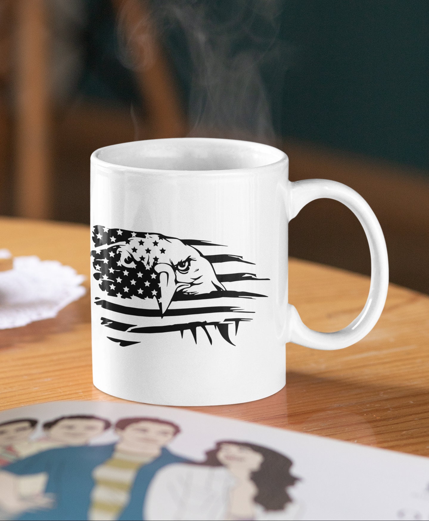 Eagle With American Flag Svg, Memorial Day Svg, Usa Eagle Flag Svg ...