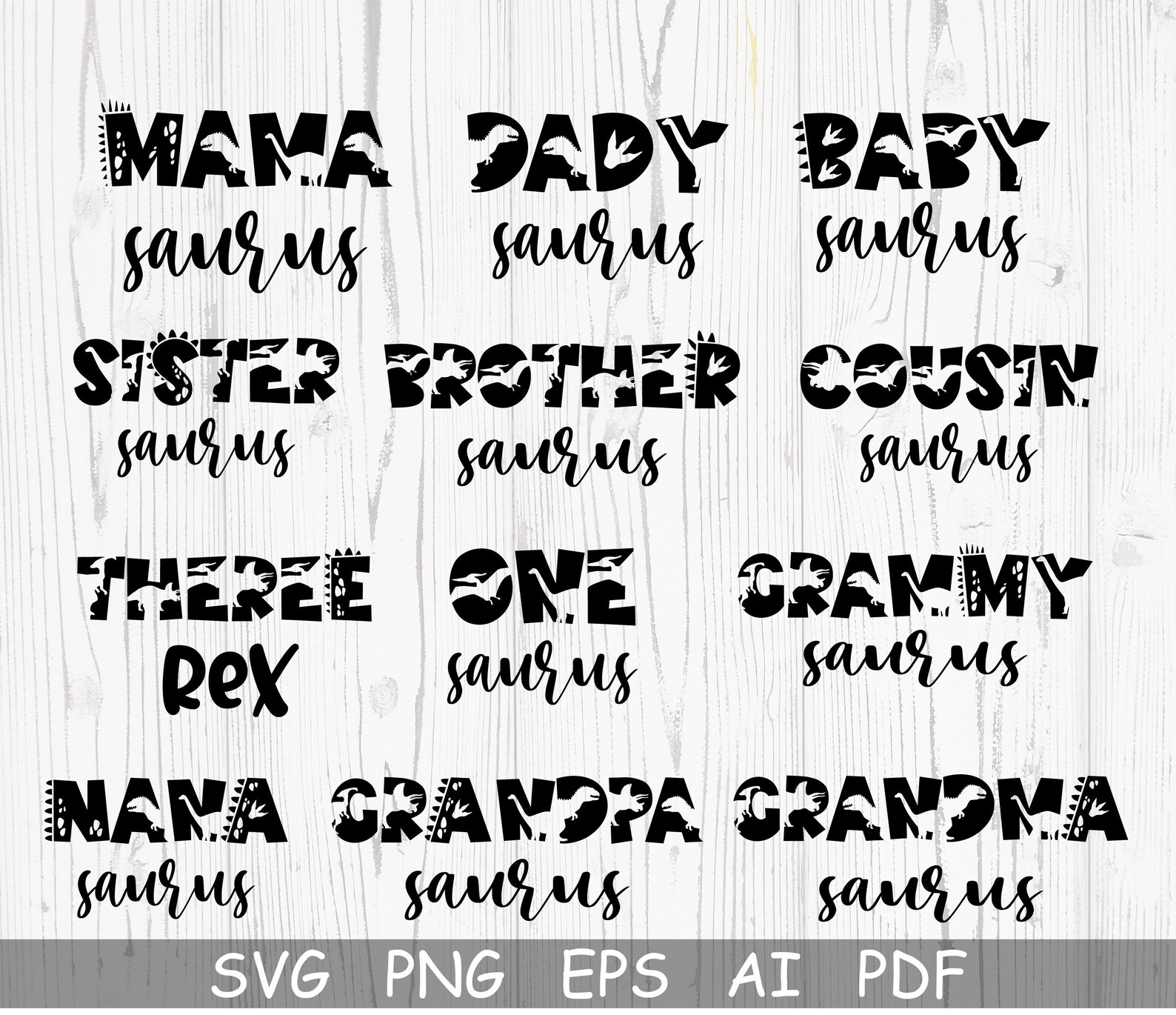 Mama Saurus Svg Family Saurus Svg Svg Files for Cricut - Etsy