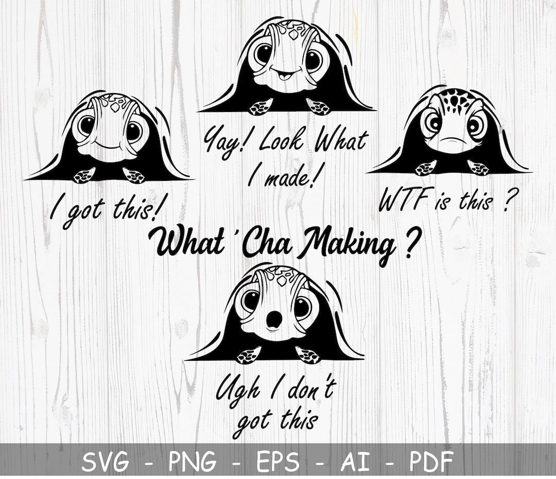 What Cha Making Svg, 4 Stages of Crafting Svg, Baby Turtle Stages of ...