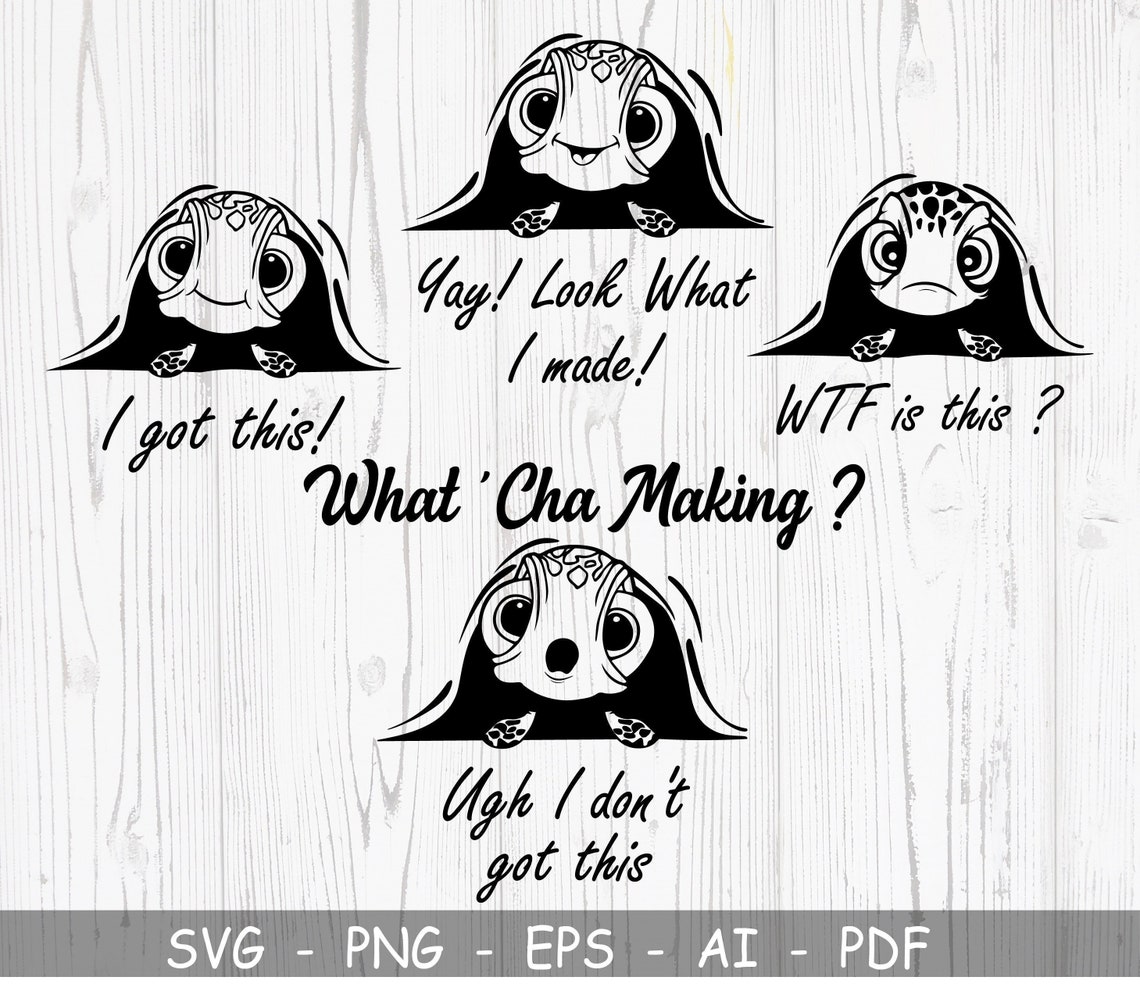 What Cha Making Svg 4 Stages of Crafting Svg Baby Turtle - Etsy