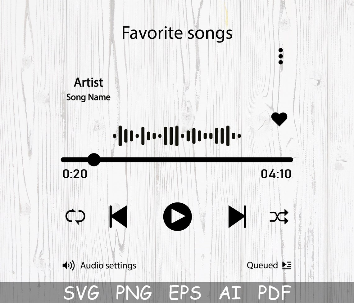 Music Player Svg Acrylic Song Art Glass Music Player Svg | Etsy