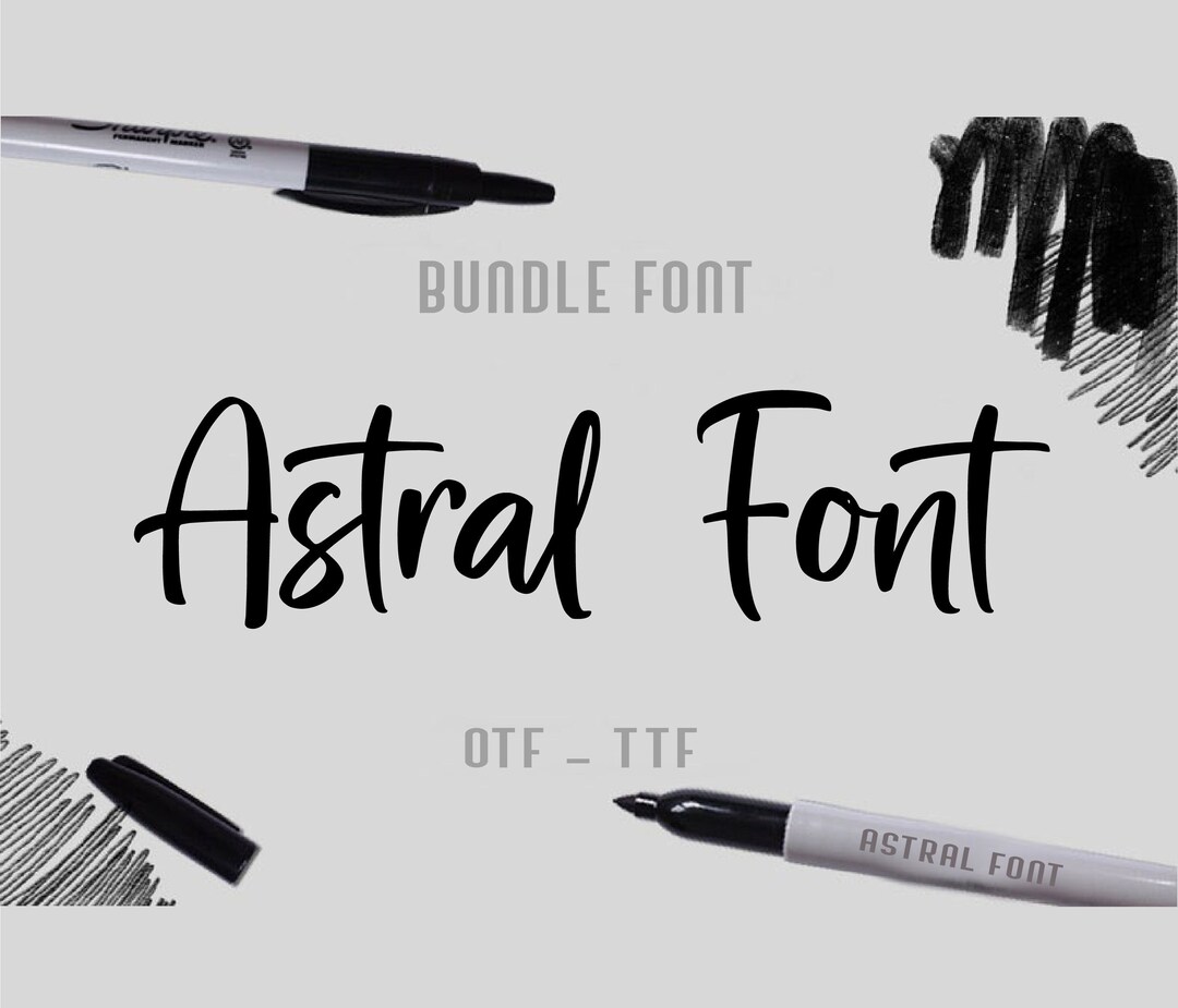 Cricut Font List Printable, Astral Font - Downloadable, Font Bundle ...