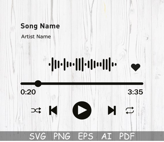 Audio Control Buttons SVG Music Player SVG Png File Music | Etsy