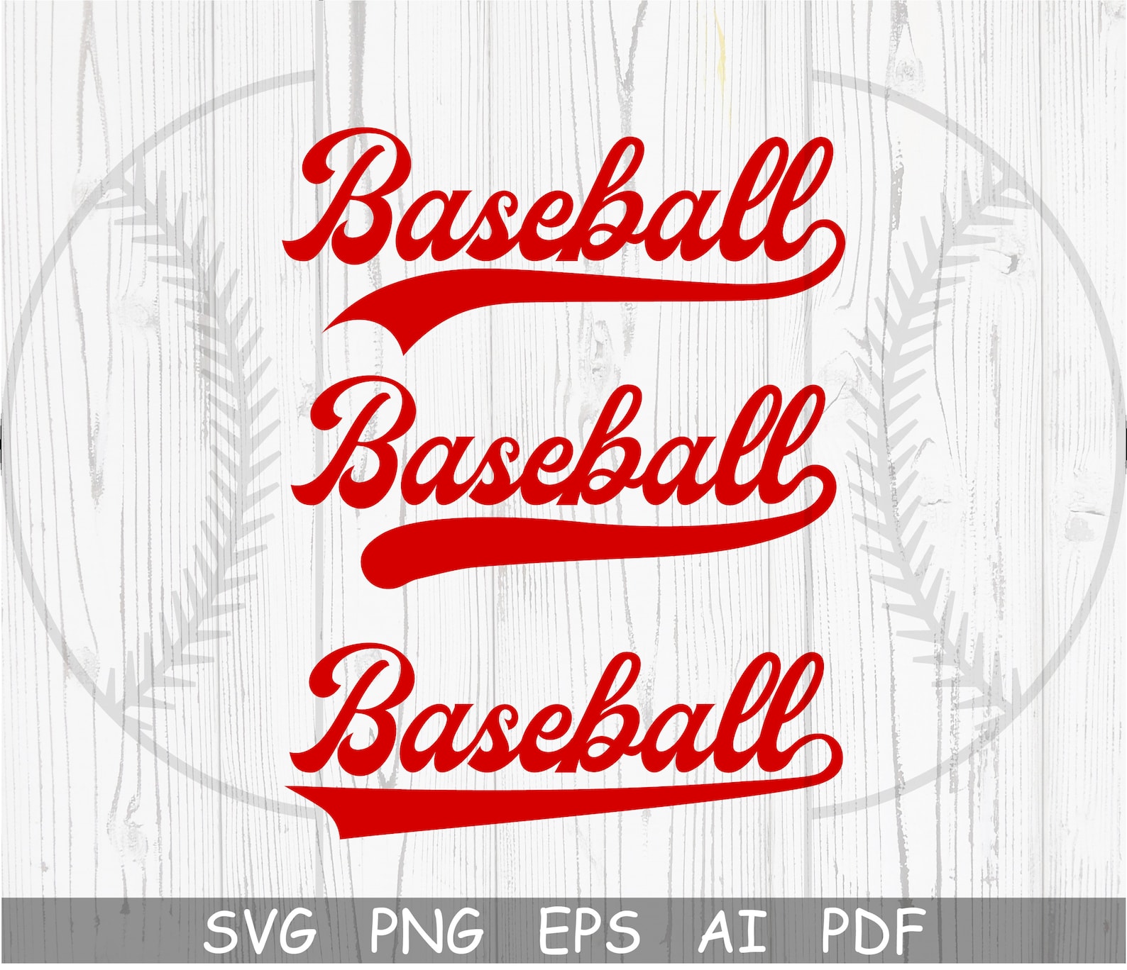 Baseball Font Svg With Tail Baseball Font OTF SVG PNG and - Etsy