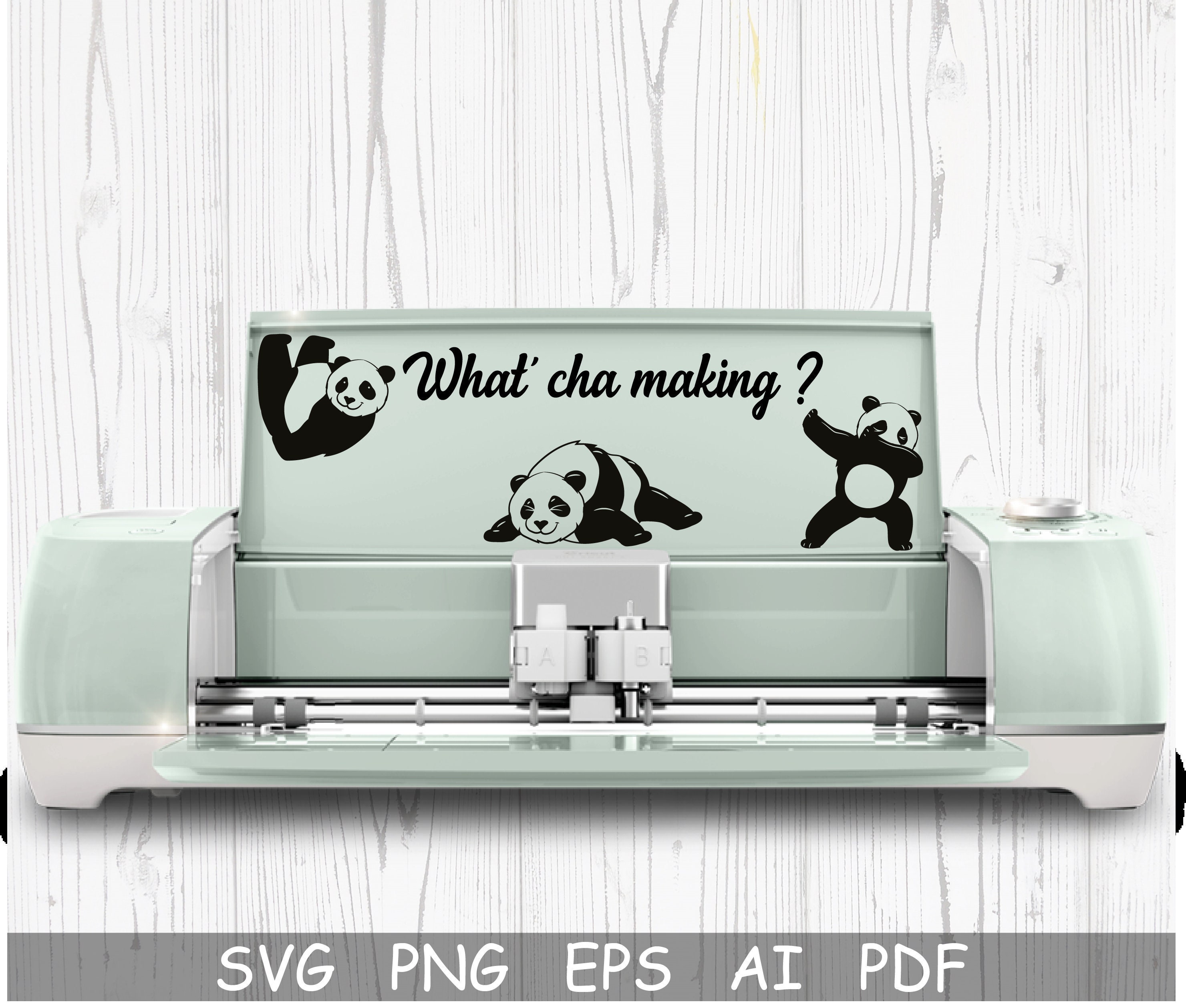 What Cha Making Svg Stages of Crafting Svg Panda Svg What | Etsy