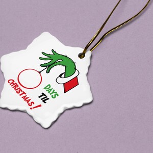 Grinch Countdown SVG, Grinch Hand Holding Ornament Svg, Christmas ...