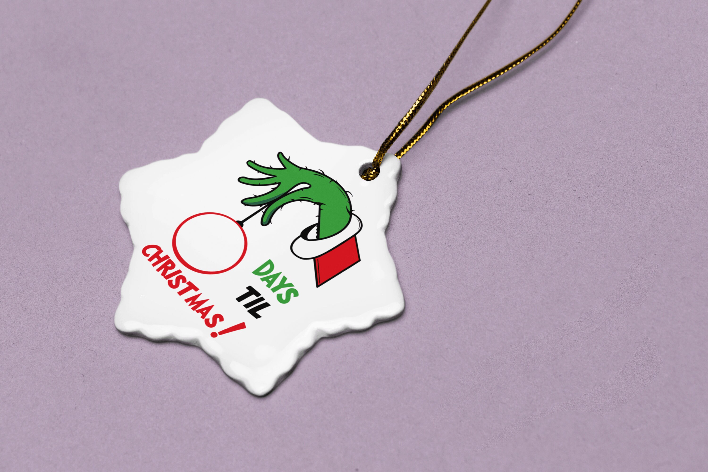 Grinch Countdown SVG, Grinch Hand Holding Ornament Svg, Christmas ...