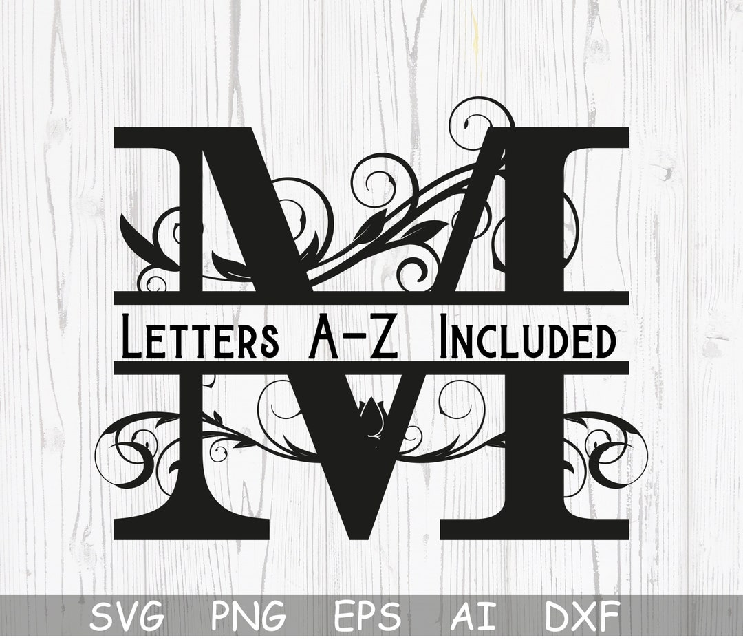 Split Monogram Svg, Split Letter Svg, Alphabet Svg Files for Cricut ...