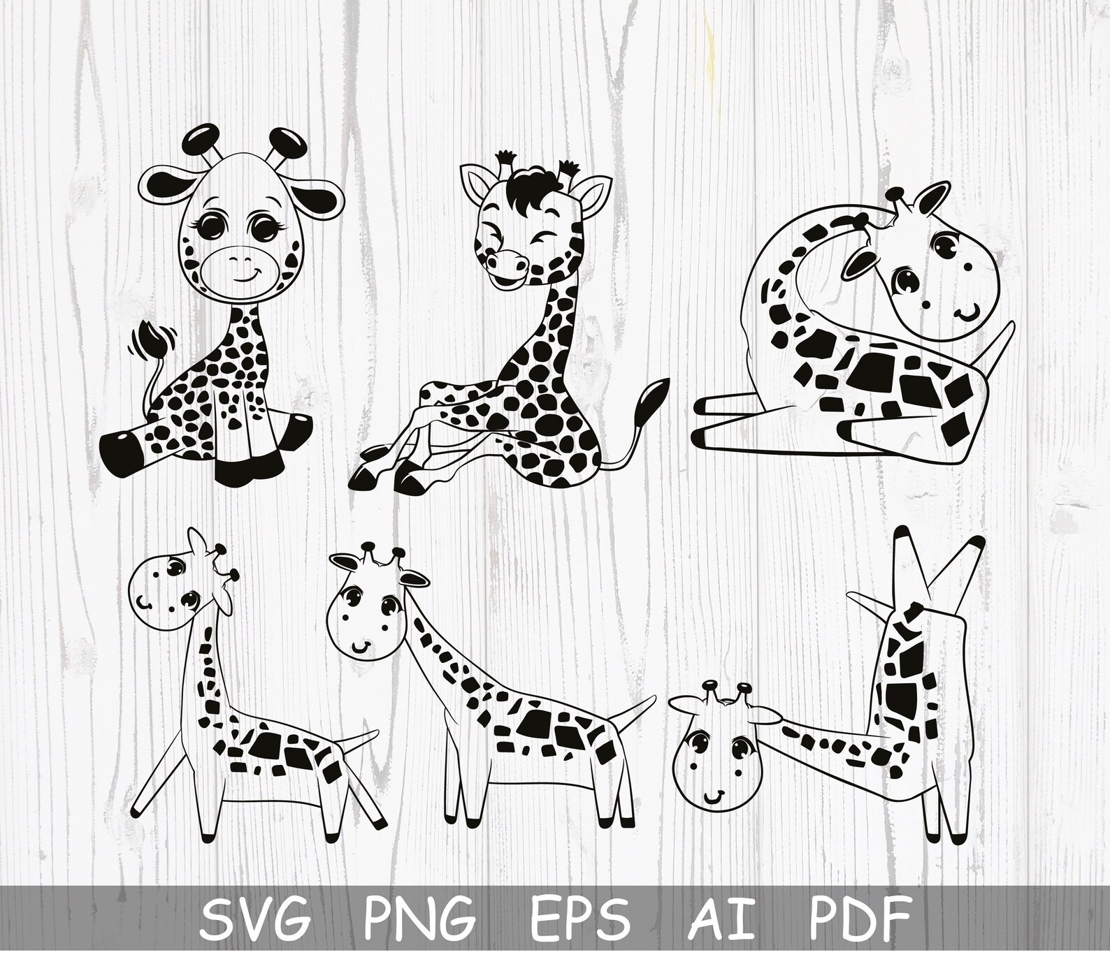 Baby Giraffe SVG Giraffe SVG Bundle Wild Life Svg Cute Baby - Etsy