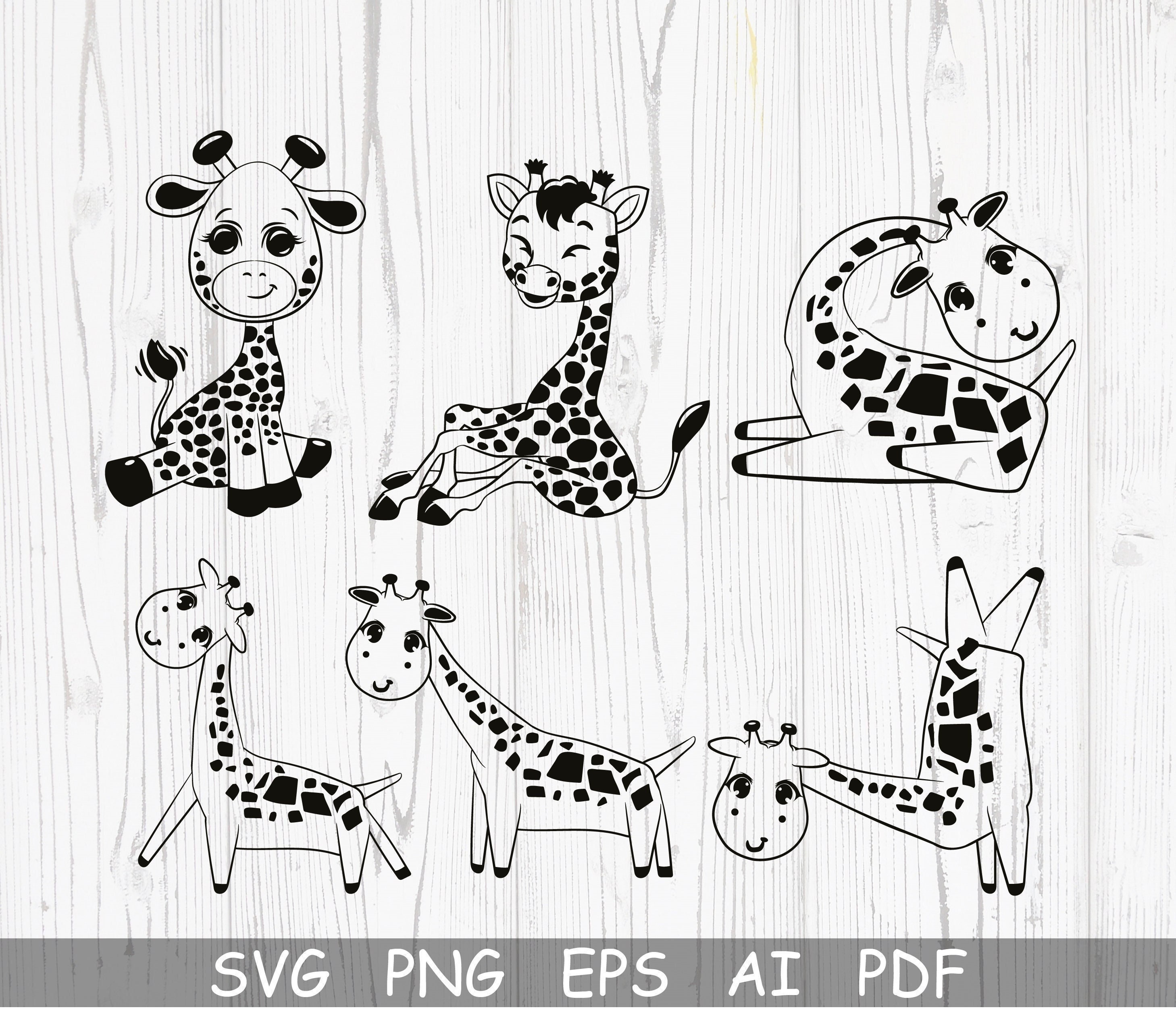 Baby Giraffe SVG Giraffe SVG Bundle Wild Life Svg Cute Baby | Etsy