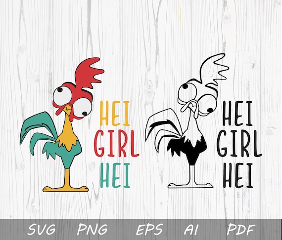 Hei Hei Svg Cricut Hei Girl Hei Svg Png Moana Svg Instant - Etsy