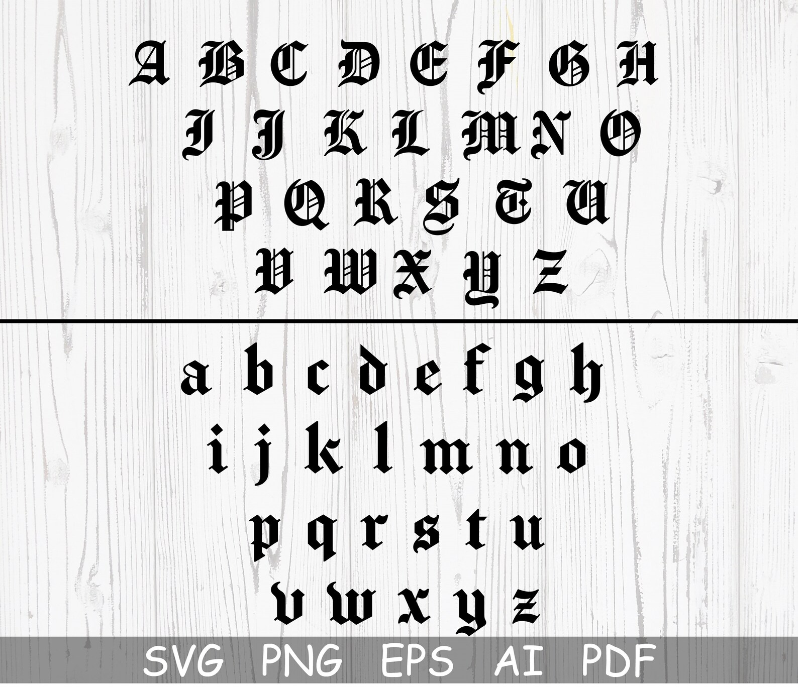 OLD ENGLISH FONT Svg Cricut Fonts Old English Alphabet Svg - Etsy