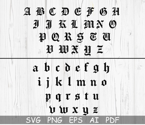 Old English Script Font Numbers