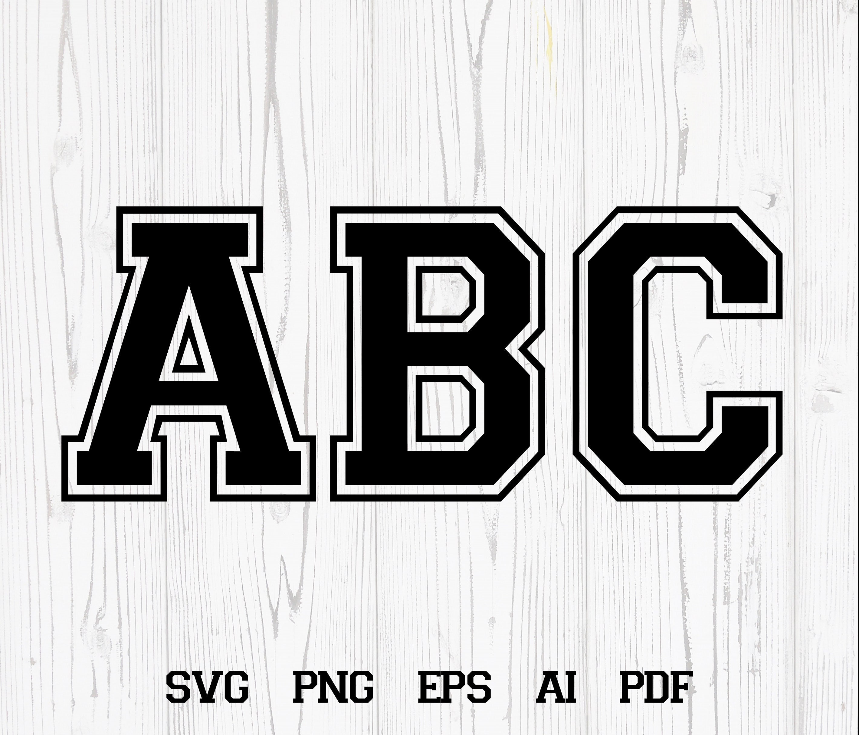 Varsity Font SVG Sport Font Svg College Font SVG Varsity - Etsy