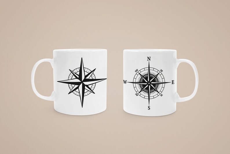 Compass Svg Compass Cut Files for Cricut Compass Rose Svg - Etsy