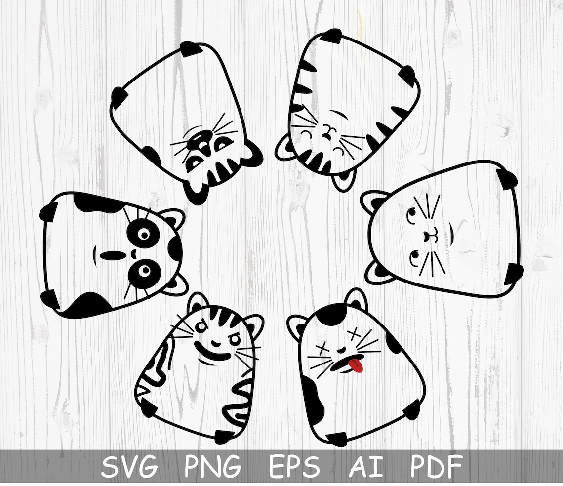 Cute Cats SVG, Curious Kitten Clipart, Baby Cat Svg, Cat Cricut ...