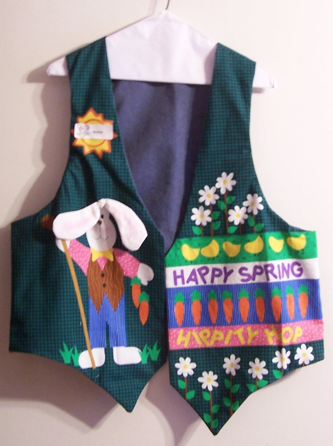 Happy Spring Easter Vest - Etsy