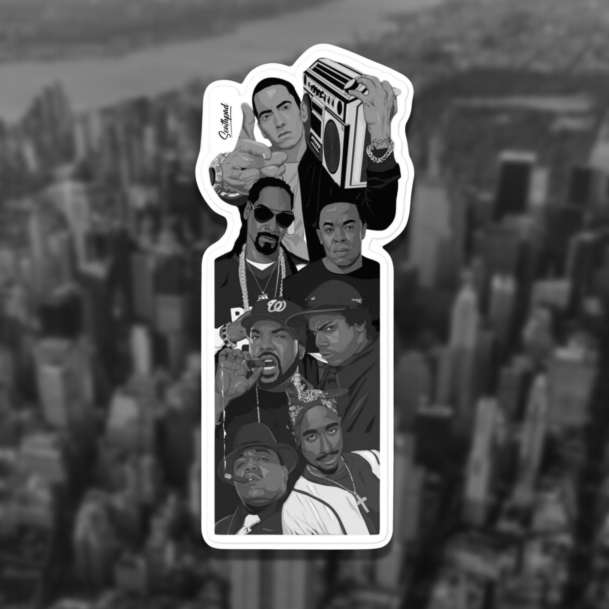 Large Rap Sticker, Large Hiphop Sticker, 2pac Sticker, Ice Cube Sticker ...