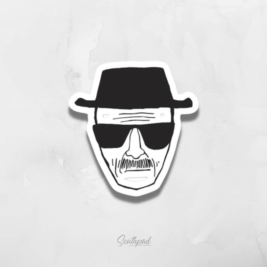 Breaking Bad Heisenberg Sticker, Funny Tv Show Sticker, Laptop Sticker ...