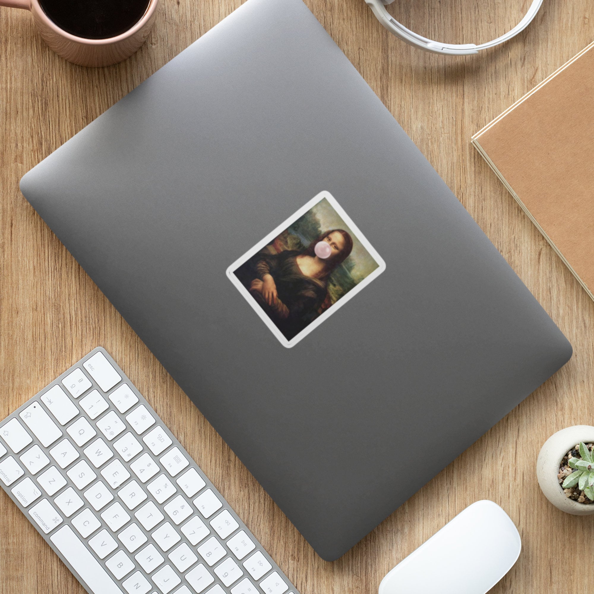 Mona Lisa Painting Vinyl Sticker, Funny Mona Lisa Sticker, Classic Art ...