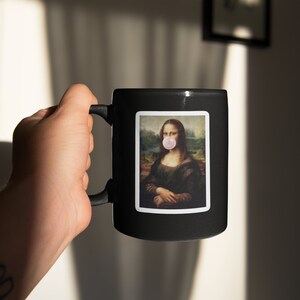 Mona Lisa Painting Vinyl Sticker, Funny Mona Lisa Sticker, Classic Art ...