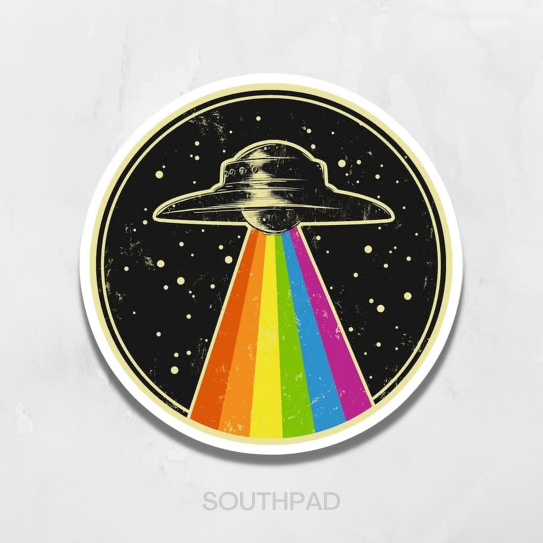UFO Sticker, Alien Decal, Sci-fi Sticker, Planet Sticker, Vinyl Sticker ...