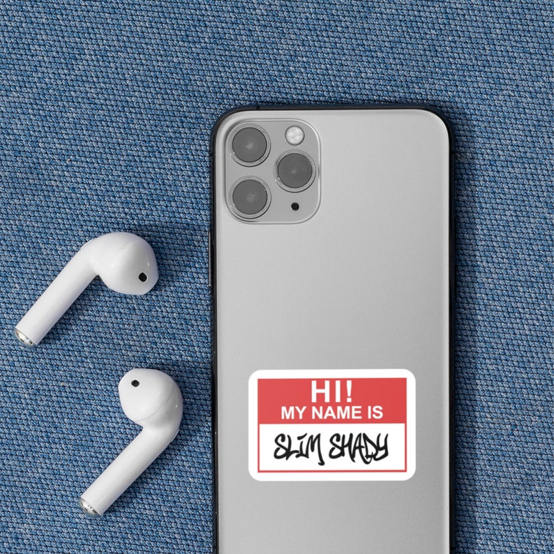 Hi My Name is Slim Shady Sticker Eminem Stickers Eminem - Etsy