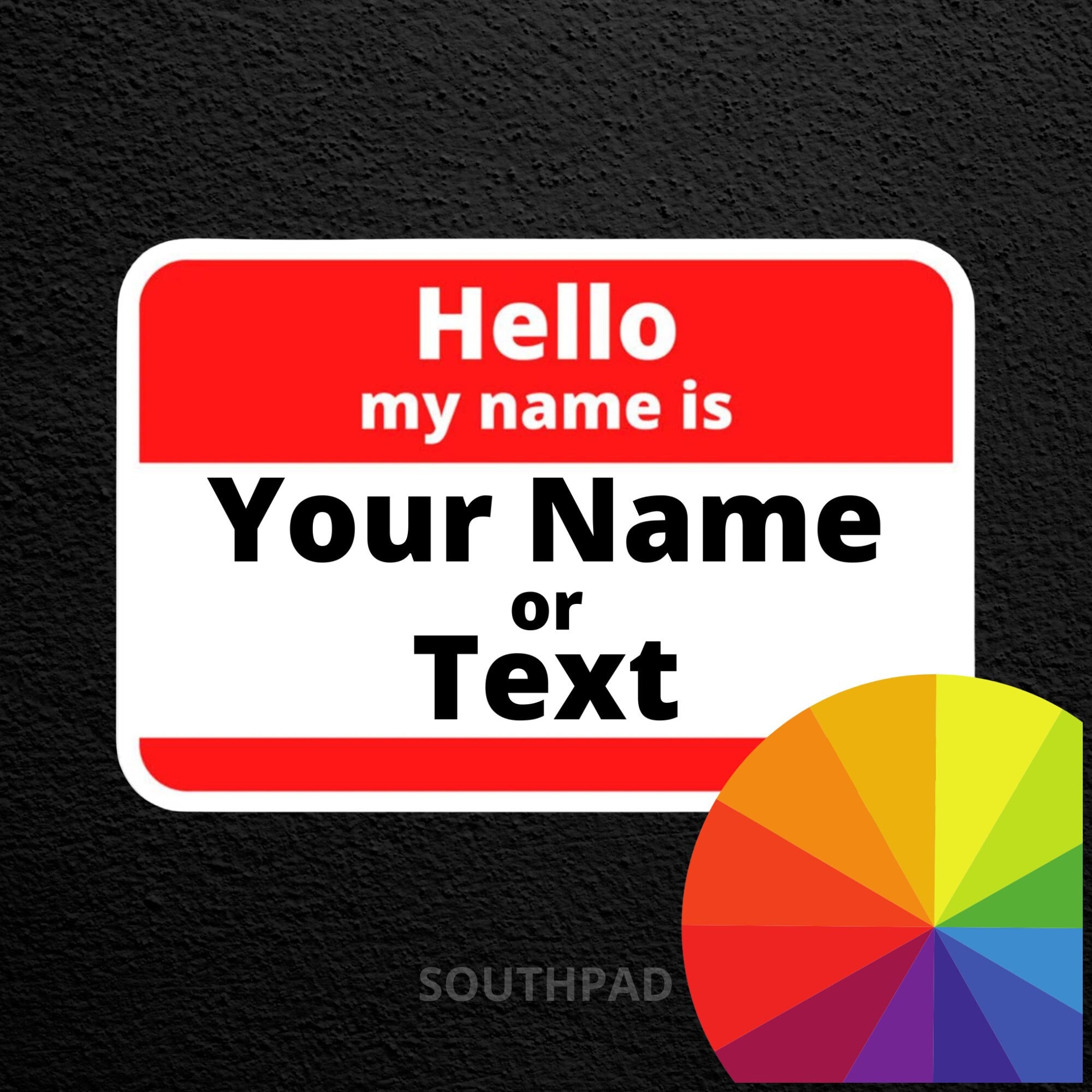 Hello, My Name Is... Personalized Sticker, Custom Sticker, Vinyl Decal ...