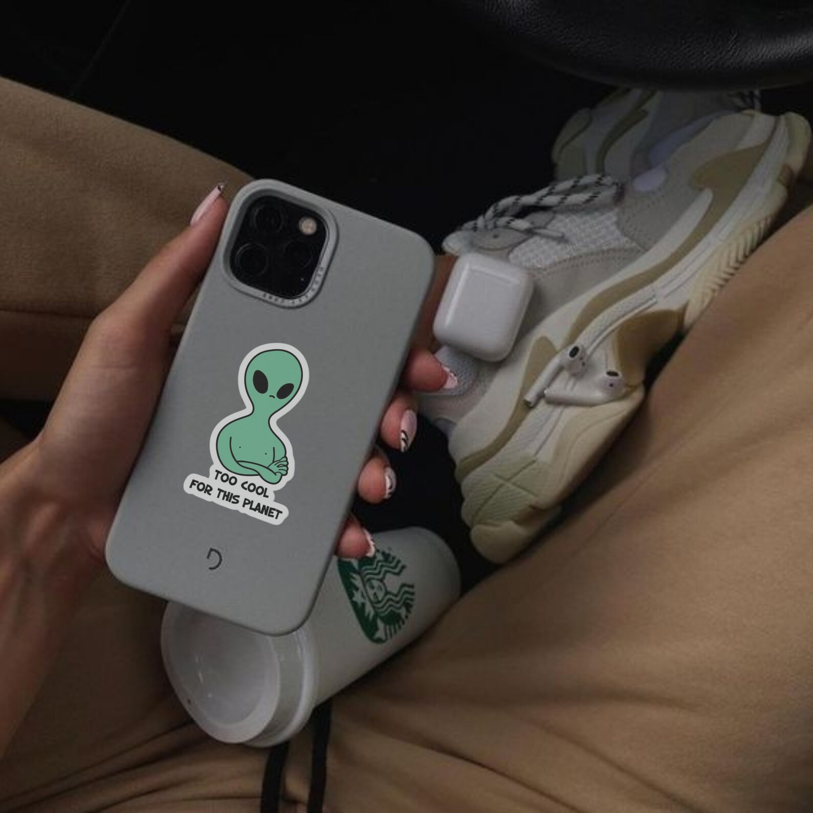 Alien Sticker, Funny Sticker, Sci-fi Sticker, UFO Sticker, Planet ...