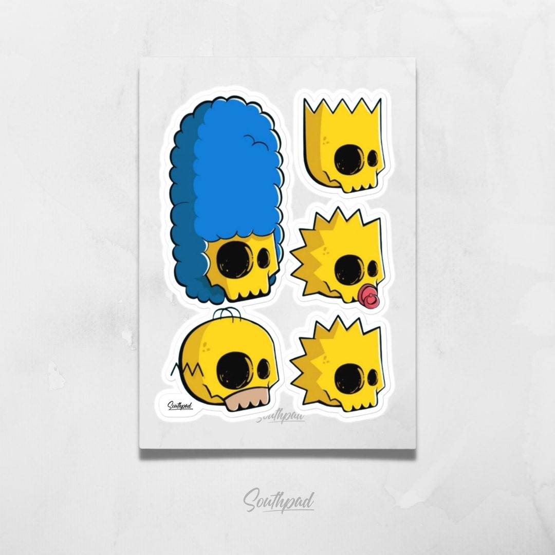 The Simpsons Sticker Pack Sheet, Pack Simpson Stickers Waterproof Vinyl ...